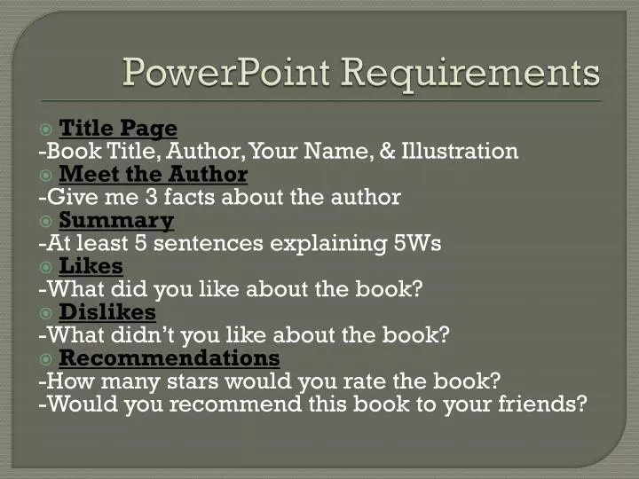 PPT - PowerPoint Requirements PowerPoint Presentation, free download ...