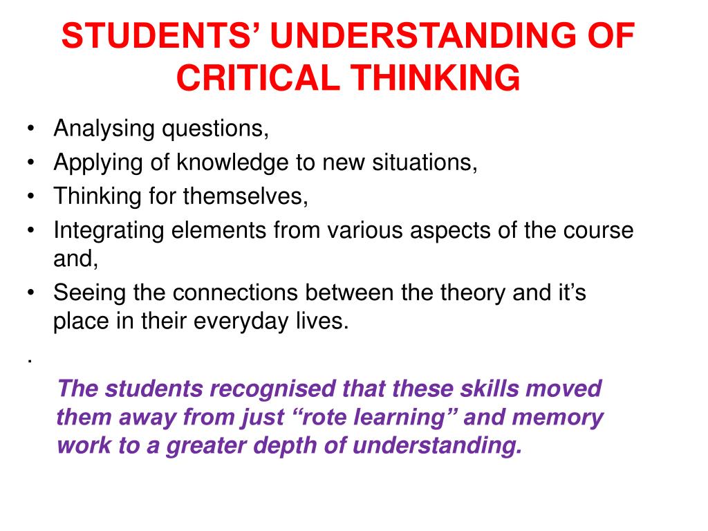 PPT - Enhancing Critical Thinking Skills in First-Year Chemistry ...