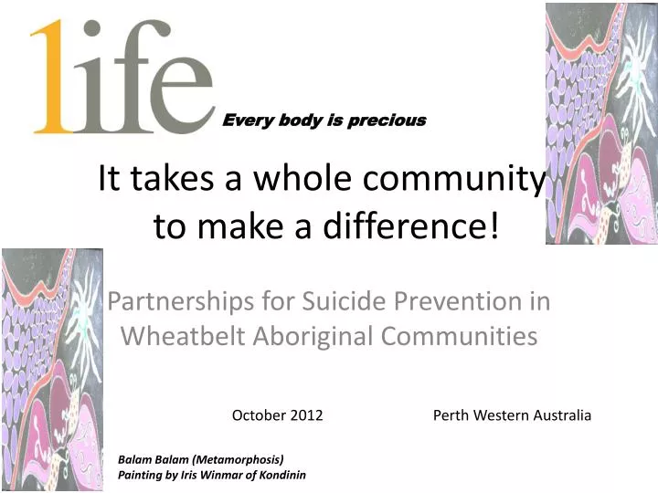 PPT - It takes a whole community to make a difference! PowerPoint ...