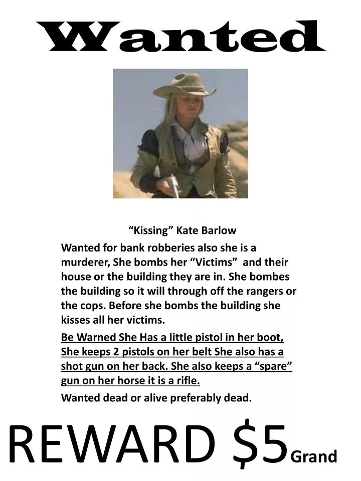 PPT - Wanted PowerPoint Presentation, free download - ID:2315666