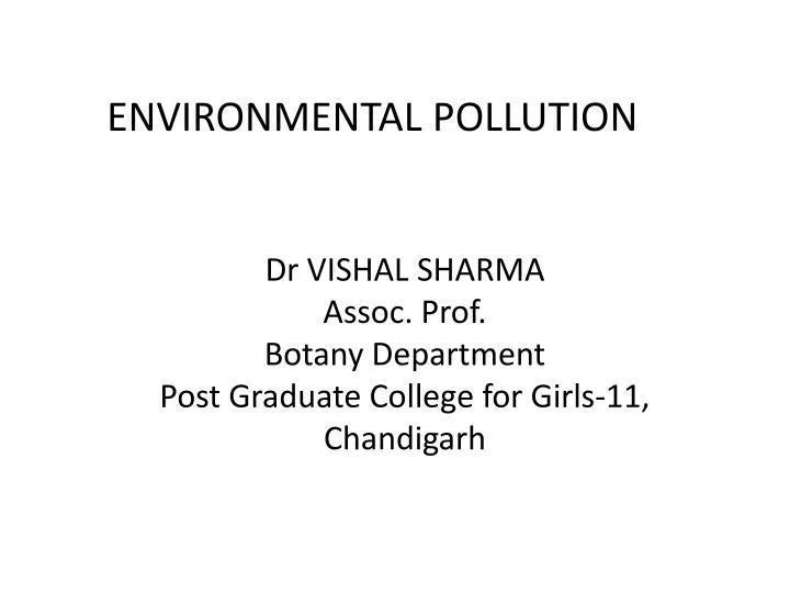 PPT - ENVIRONMENTAL POLLUTION PowerPoint Presentation, free download ...
