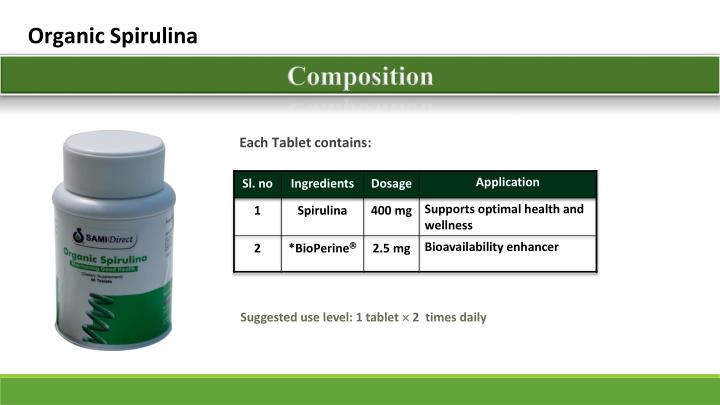 PPT - SPIRULINA PowerPoint Presentation - ID:2316354