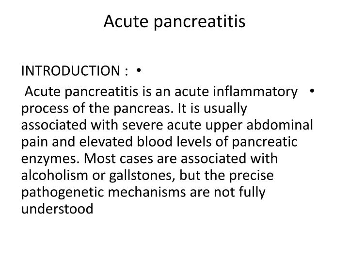 PPT - Acute pancreatitis PowerPoint Presentation - ID:2316494