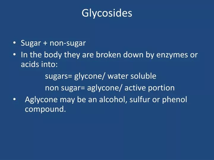 PPT - Glycosides PowerPoint Presentation, free download - ID:2316553