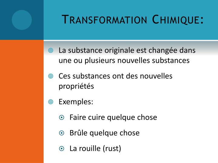 PPT - Unité 2: Les Transformations Physiques et Chimiques PowerPoint ...