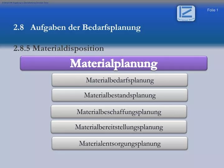 PPT - Materialplanung PowerPoint Presentation, free download - ID:2316890