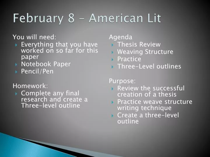 PPT - February 8 – American Lit PowerPoint Presentation, free download ...