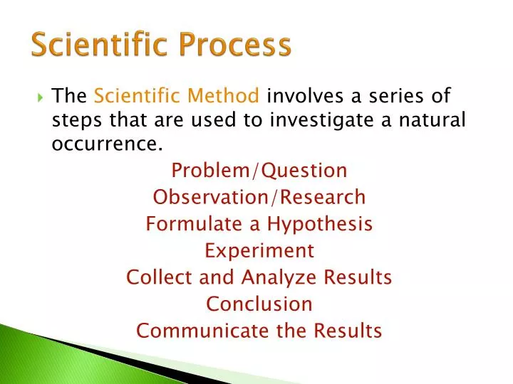 Series Scientific Processes
