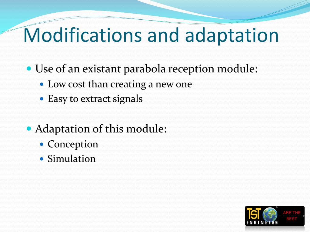 PPT - Realization of a Wired Gap for Satellite Signal Retransmission ...