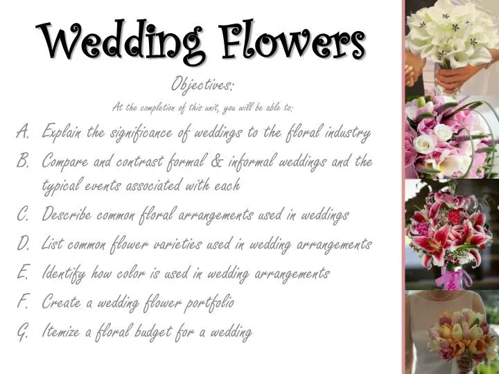 PPT - Wedding Flowers PowerPoint Presentation, free download - ID:2317237