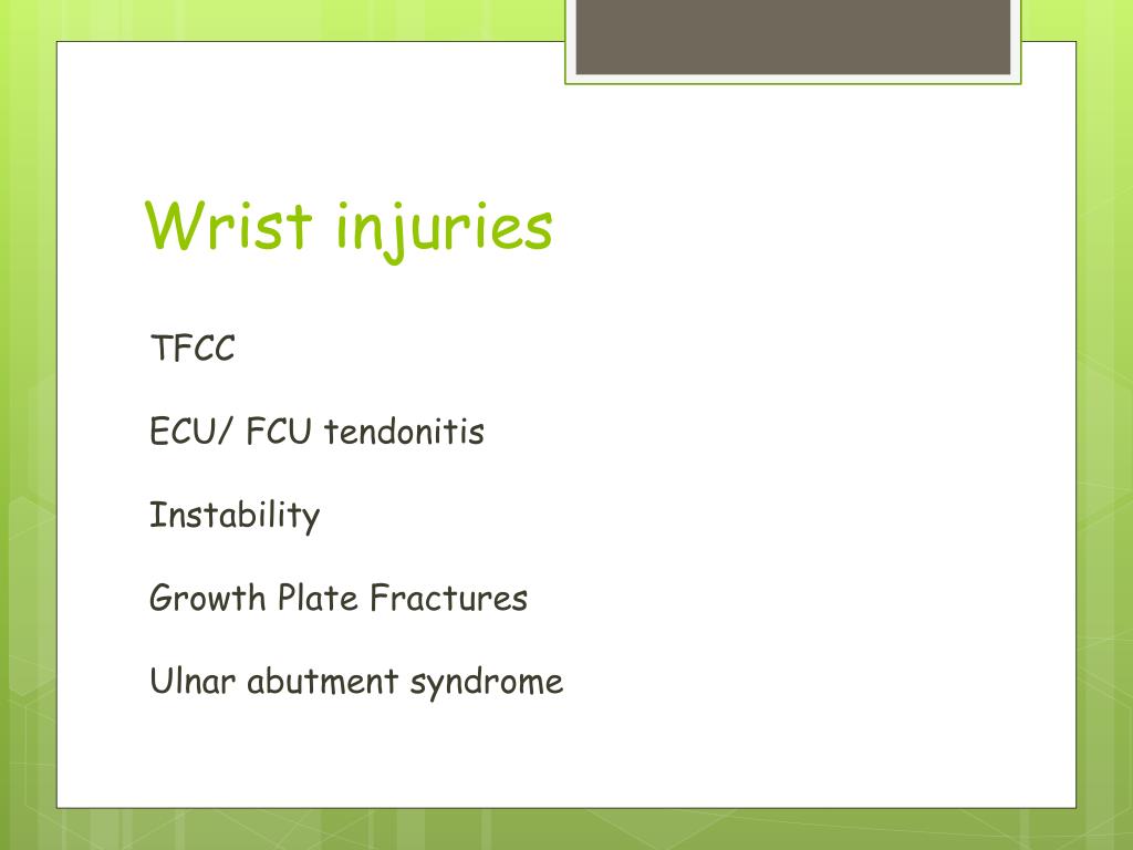 PPT - Pediatric Sports Injuries of the Wrist and Hand PowerPoint ...