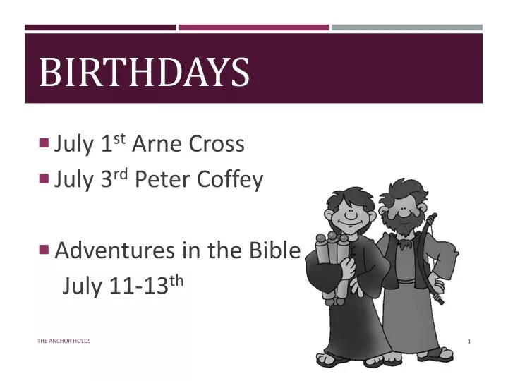 PPT - Birthdays PowerPoint Presentation, free download - ID:2317704