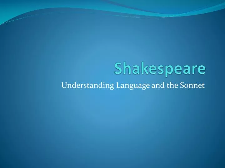 PPT - Shakespeare PowerPoint Presentation, free download - ID:2317909