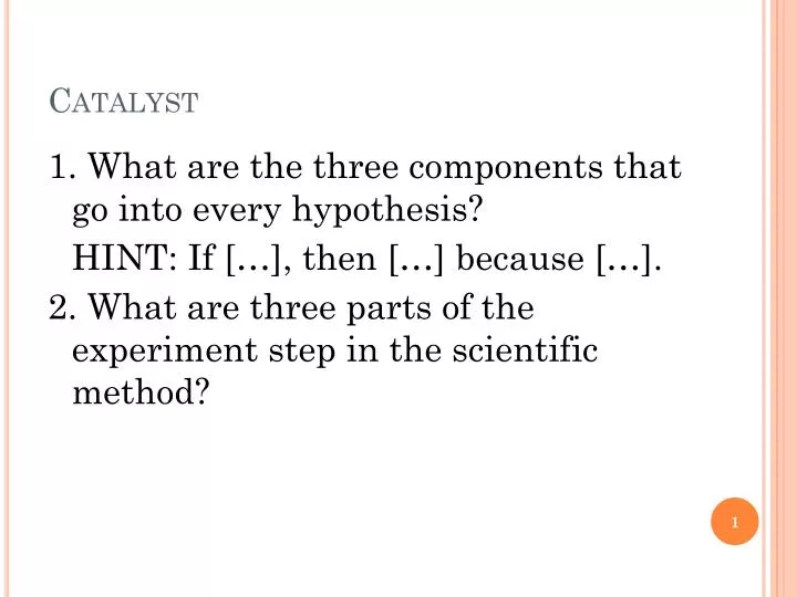 PPT - Catalyst PowerPoint Presentation, free download - ID:2318030