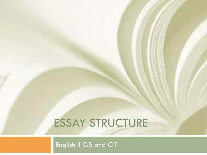 PPT - Essay Structure PowerPoint Presentation, free download - ID:2318359