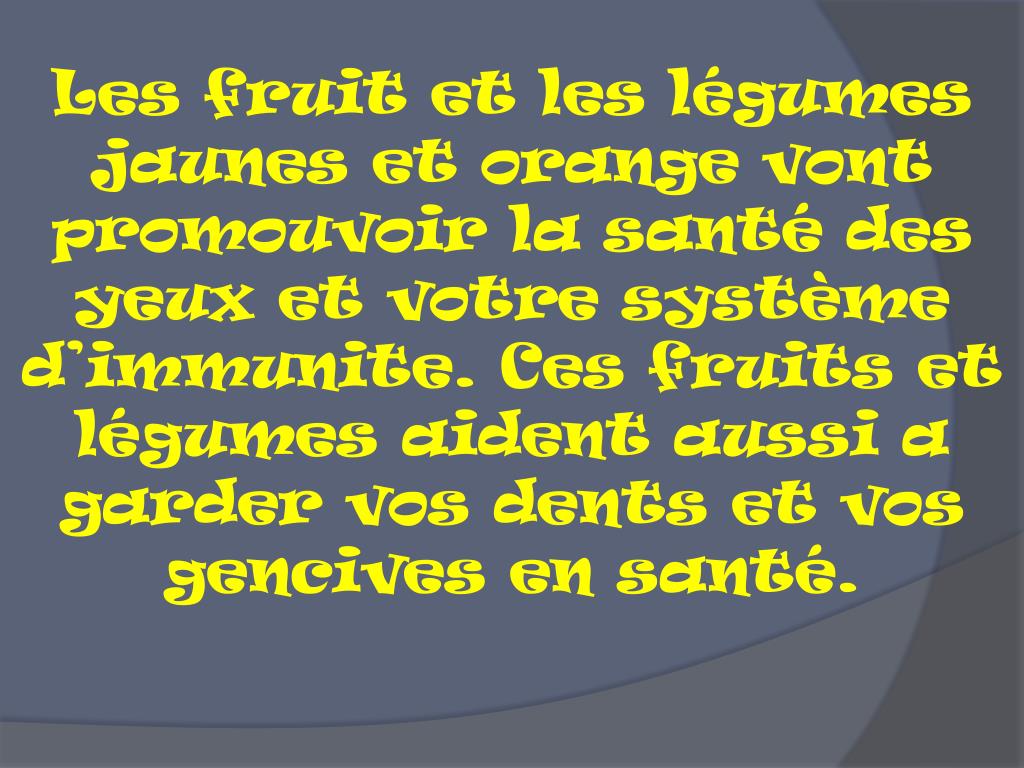PPT - Les fruits et les legumes PowerPoint Presentation, free download ...