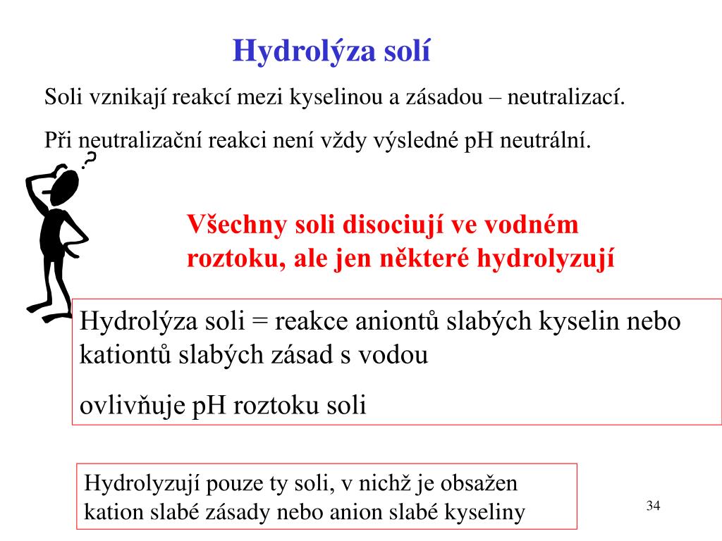 PPT - Roztoky elektrolytů: pH, hydrolýza solí, pufry PowerPoint ...