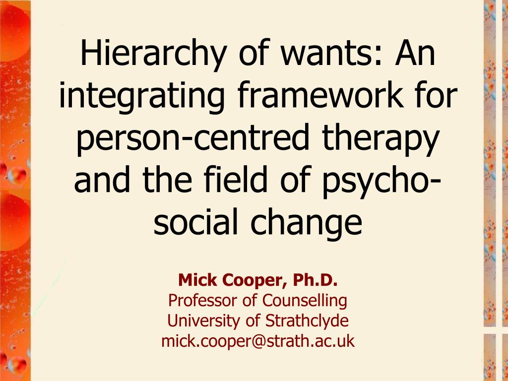 PPT - Mick Cooper, Ph.D. Professor of Counselling University of ...