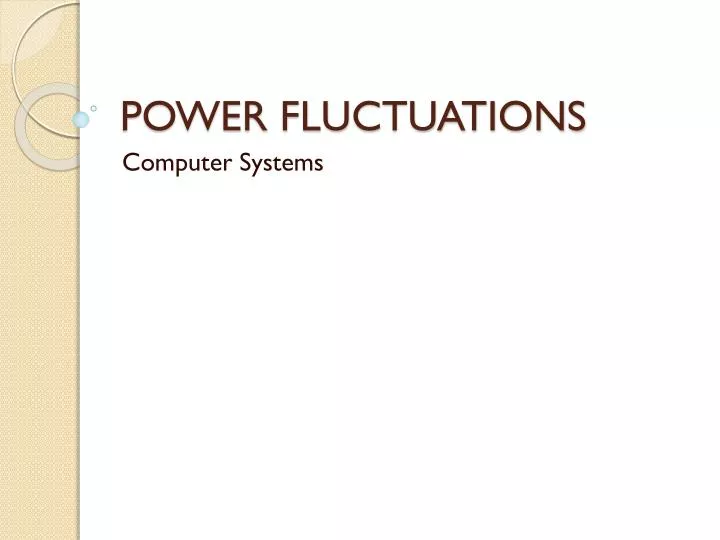 PPT - POWER FLUCTUATIONS PowerPoint Presentation, free download - ID ...