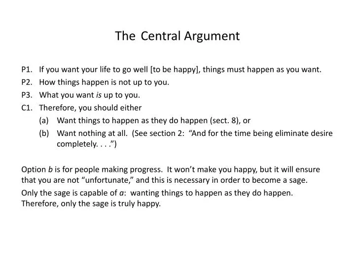 PPT - The Central Argument PowerPoint Presentation, free download - ID ...