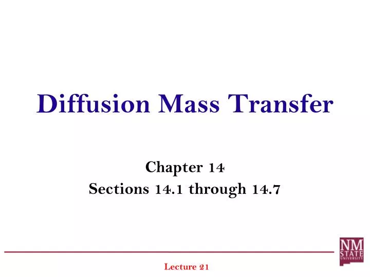 PPT - Diffusion Mass Transfer PowerPoint Presentation, free download ...