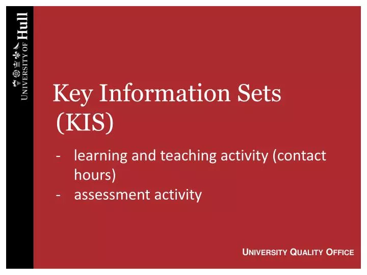 PPT - Key Information Sets (KIS) PowerPoint Presentation, free download ...