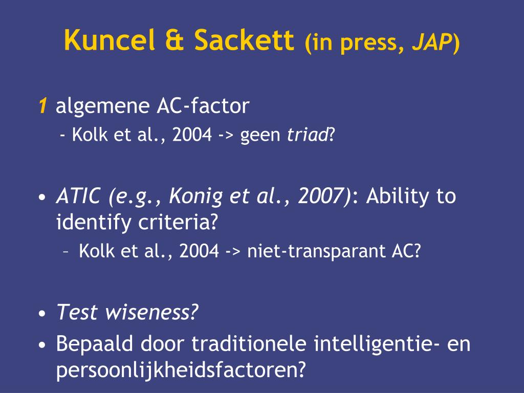 PPT - De SWOT van het Assessment Center, de opkomst van de Situational ...