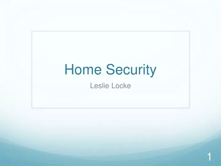 PPT - Home Security PowerPoint Presentation, free download - ID:2321561