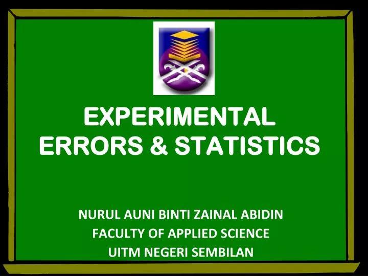 PPT - EXPERIMENTAL ERRORS & STATISTICS PowerPoint Presentation, free download - ID:2321641