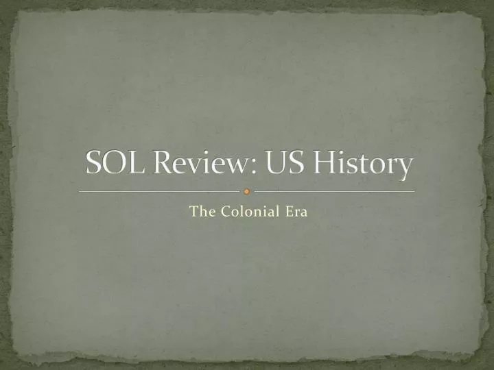 PPT - SOL Review: US History PowerPoint Presentation, free download ...