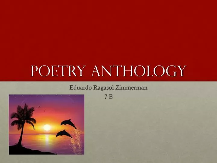 PPT - Poetry anthology PowerPoint Presentation, free download - ID:2321810