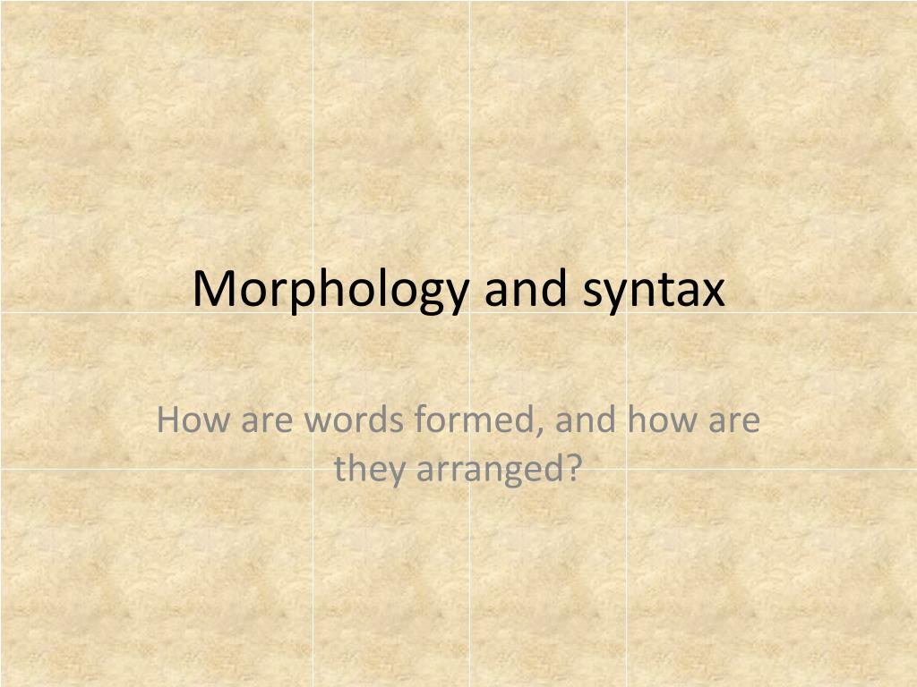 PPT - Morphology and syntax PowerPoint Presentation, free download - ID ... PPT - Morphology and syntax PowerPoint Presentation, free download - ID ...