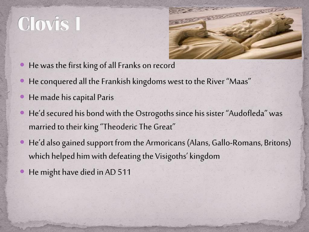 PPT - The Frankish Kings (Clovis – Charlemagne) and Rise of The Holy ...