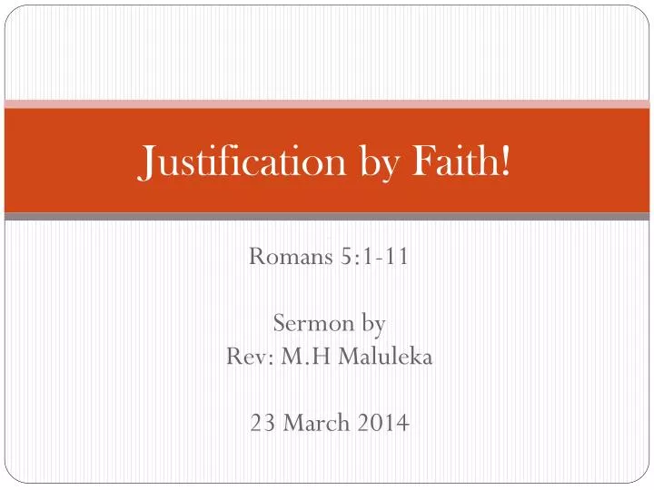 PPT - Justification by Faith! PowerPoint Presentation, free download ...