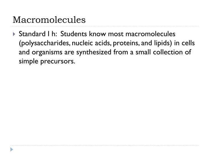 PPT - Macromolecules PowerPoint Presentation, free download - ID:2322821