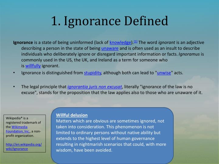 PPT - Sins of Ignorance PowerPoint Presentation - ID:2323244