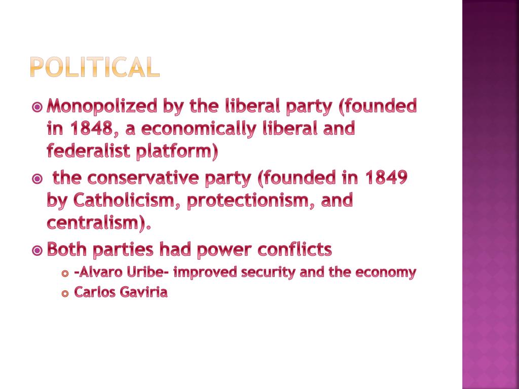 PPT - Political, Social and ethnic history of Colombia PowerPoint ...