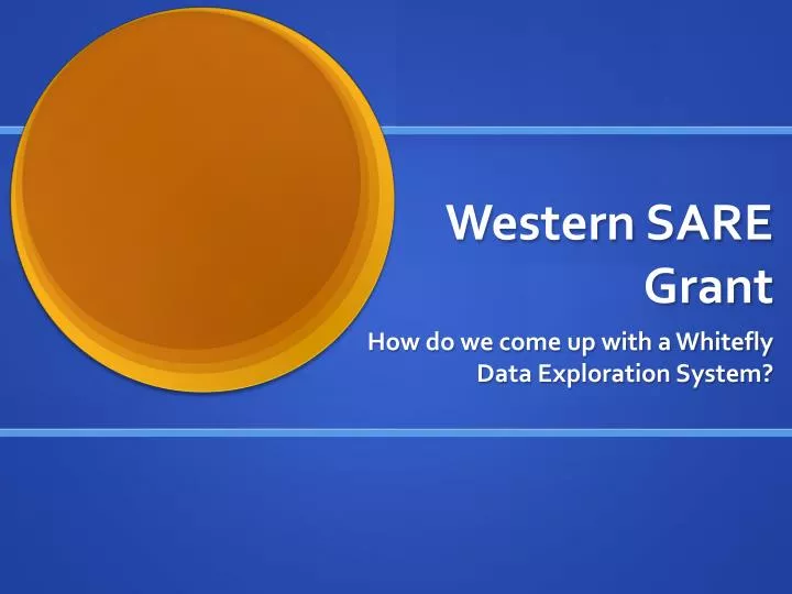 PPT - Western SARE Grant PowerPoint Presentation, free download - ID ...