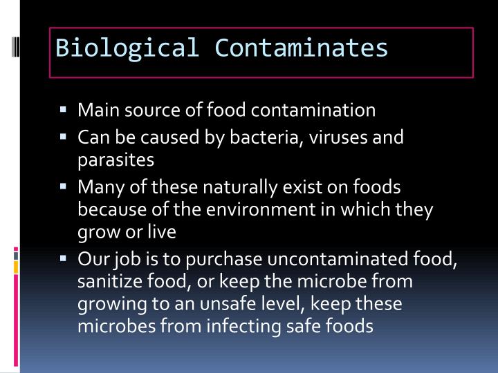 PPT - Food Sanitation Part 2: Preventing Food Contamination PowerPoint ...