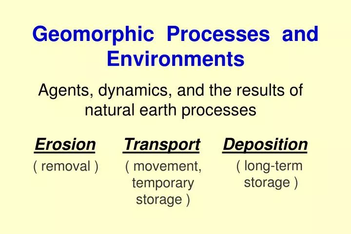 PPT - Geomorphic Processes and Environments PowerPoint Presentation ...