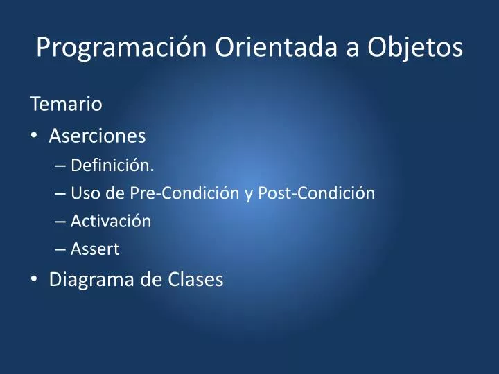 PPT - Programación Orientada a Objetos PowerPoint Presentation, free ...