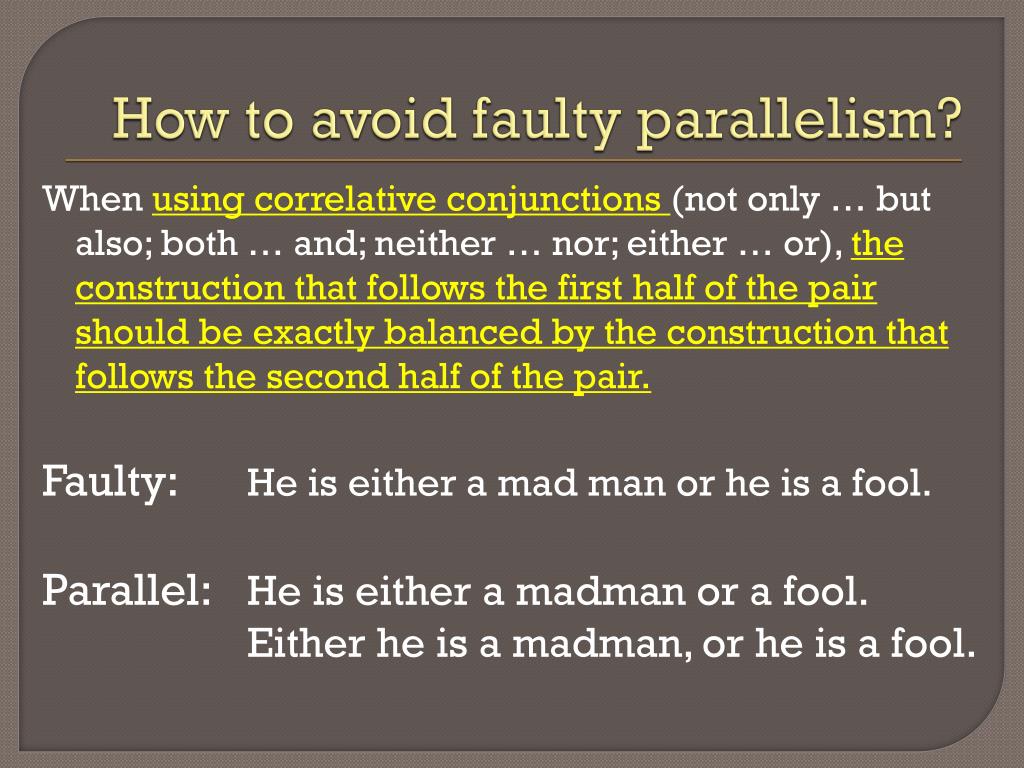 PPT Faulty Parallelism PowerPoint Presentation Free Download ID