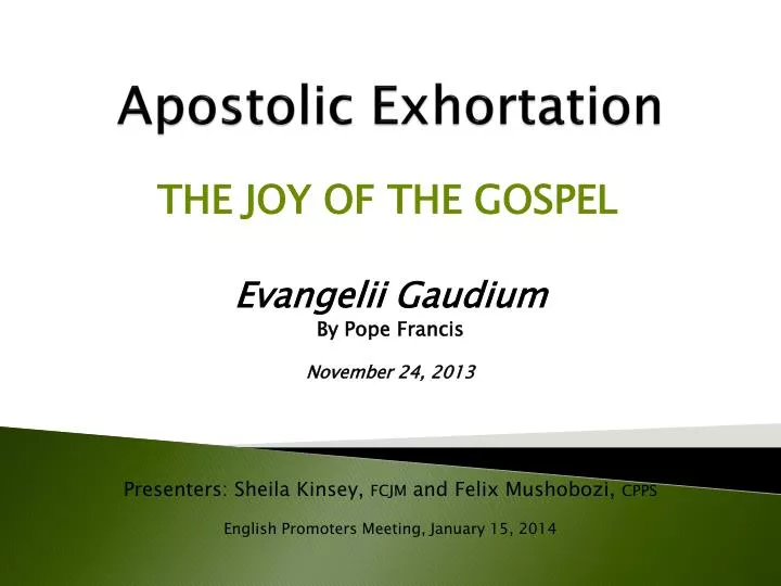 PPT - Apostolic Exhortation PowerPoint Presentation, free download - ID ...