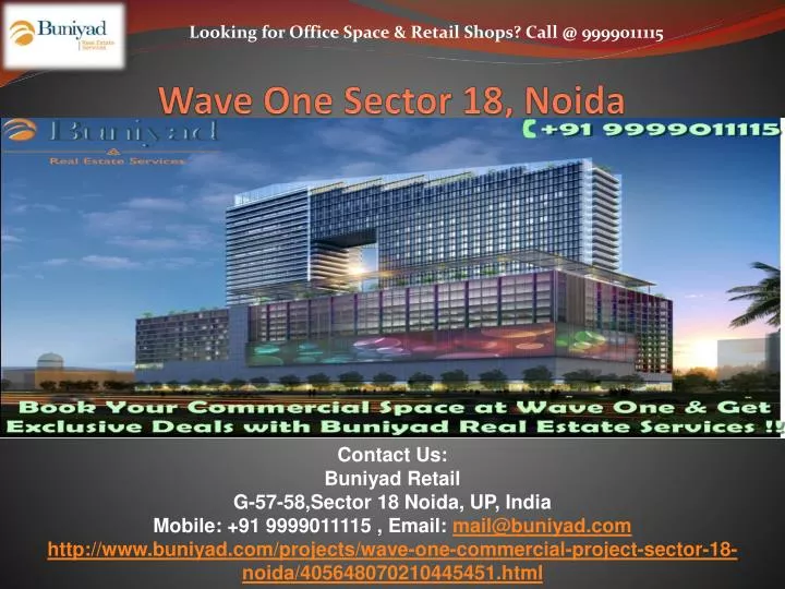 PPT - Wave One Sector 18 Noida – Commercial Office Space & Retail ...