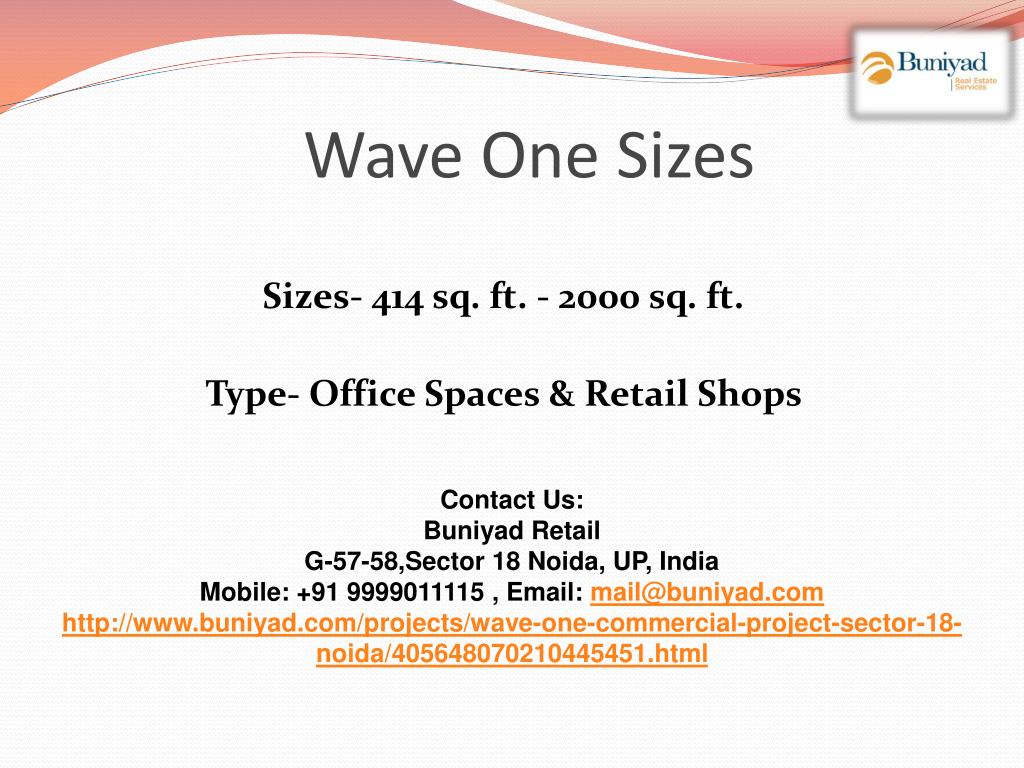 PPT - Wave One Sector 18 Noida – Commercial Office Space & Retail ...