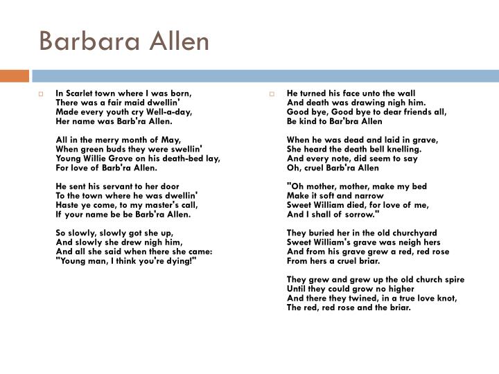 PPT - What’s a ballad? PowerPoint Presentation - ID:2326277