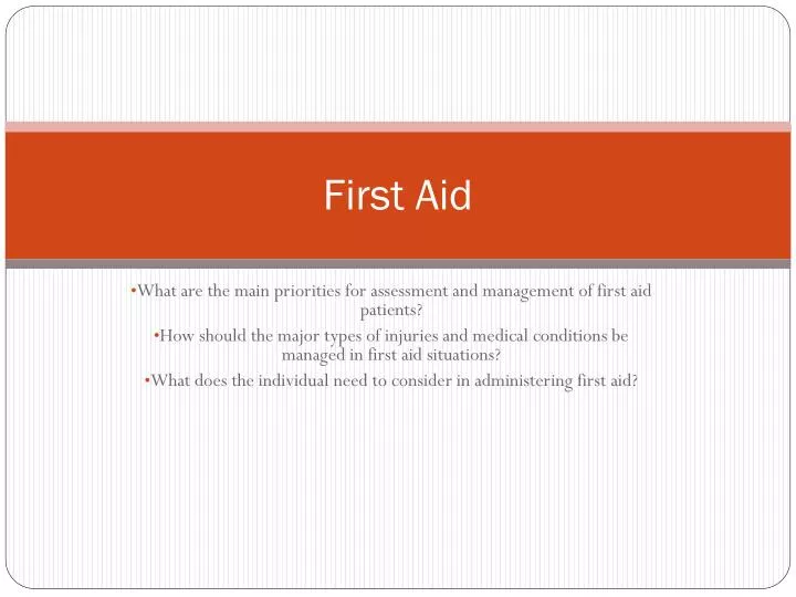PPT - First Aid PowerPoint Presentation, free download - ID:2326369