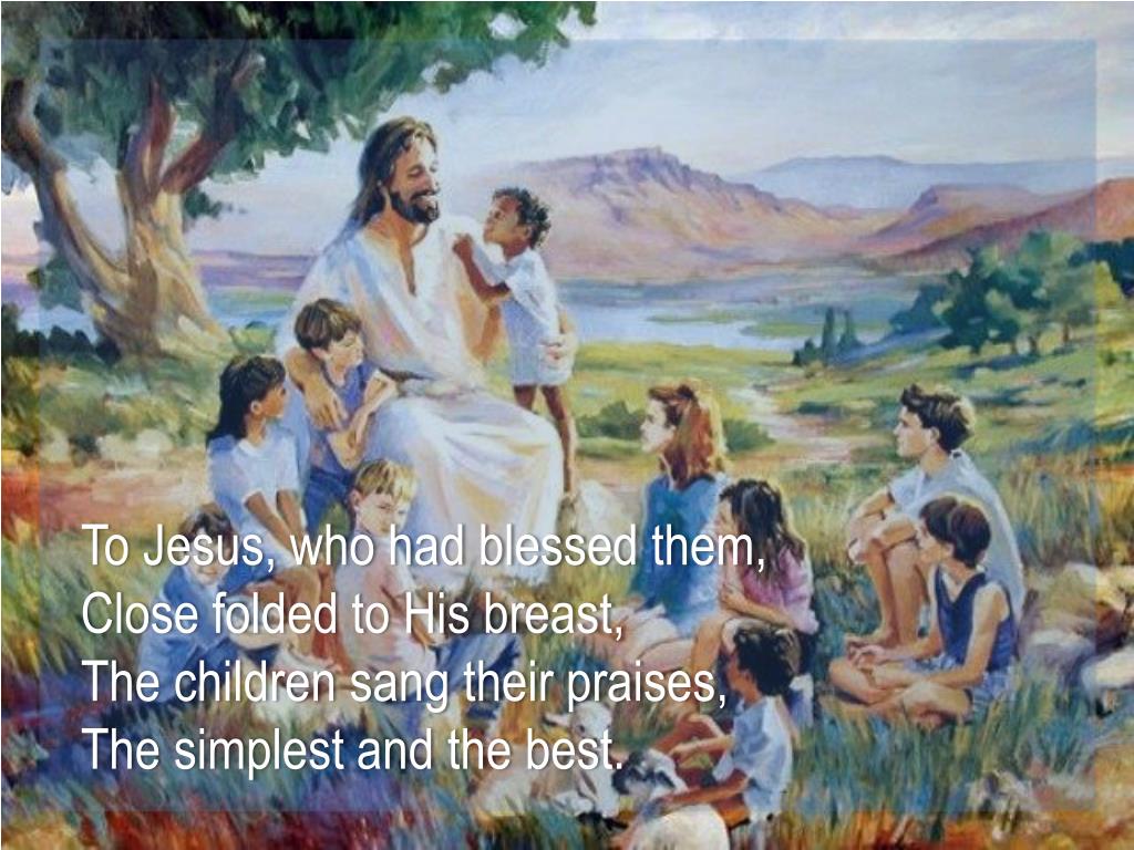 PPT - Hosanna, loud Hosanna, The little children sang; Through pillared ...