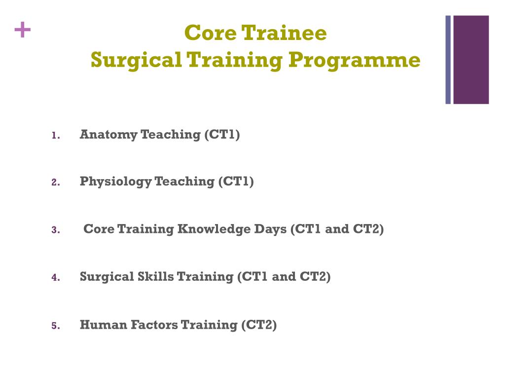 PPT - SEVERN SCHOOL OF SURGERY Core Trainee Surgical Training Programme ...