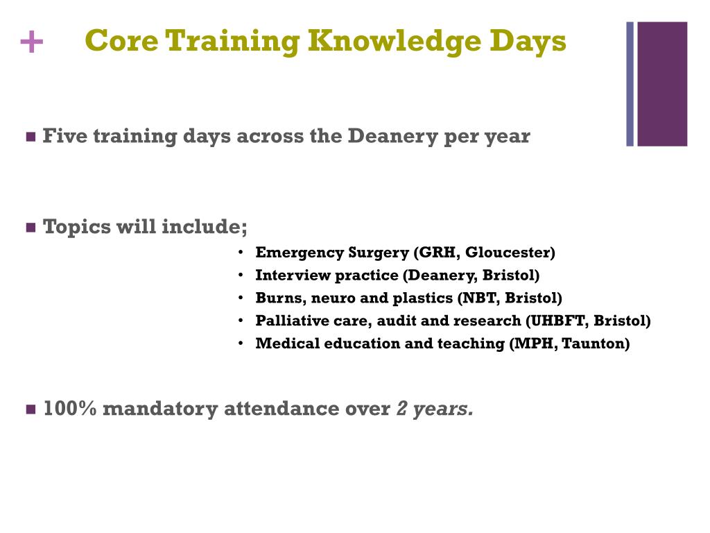 PPT - SEVERN SCHOOL OF SURGERY Core Trainee Surgical Training Programme ...